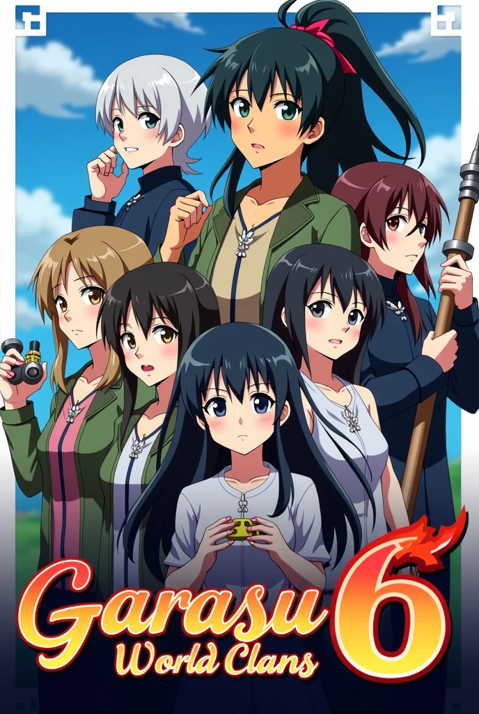 I would like to create an anime poster that says "Free TV series Garasu ...