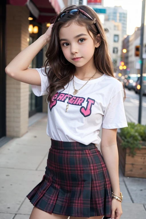 Sassy girl (tween) in skirt - SeaArt AI
