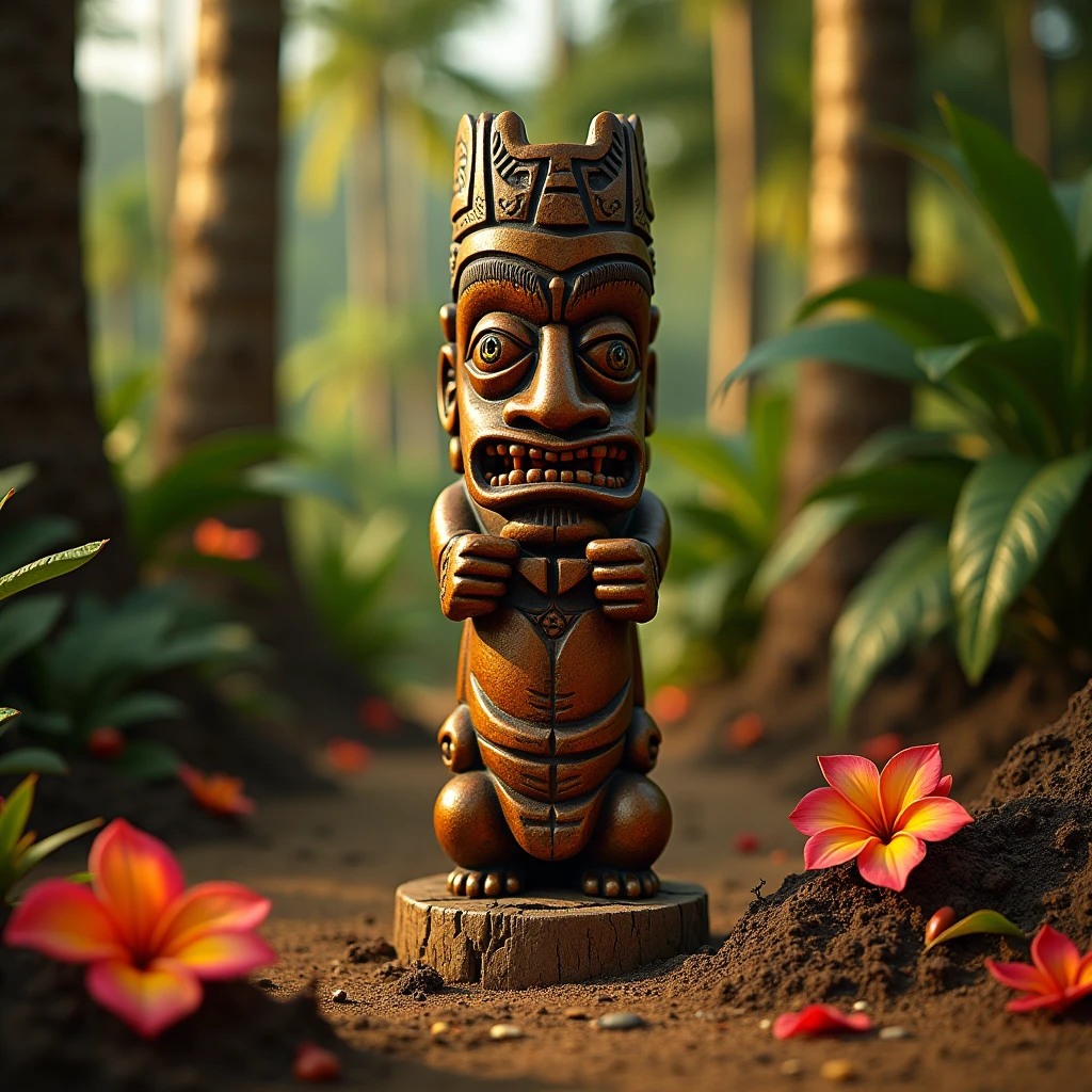 Hawaiian ambience, Tiki style, with elements of Polynesian culture ...