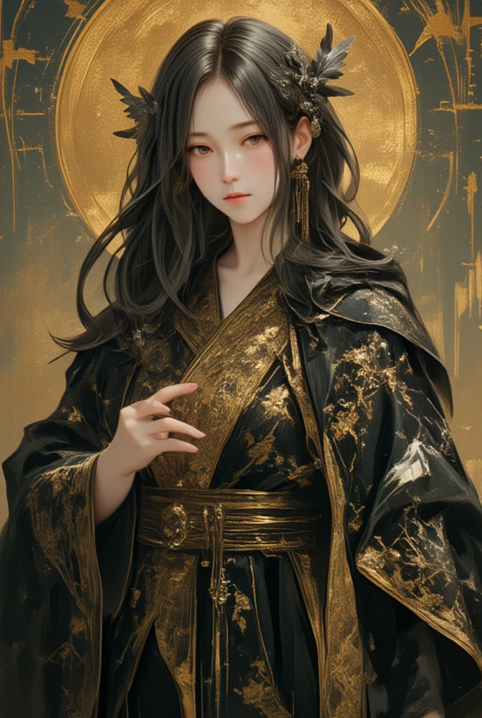 In style of neo-classism, goddess in human form that appears as a woman ...