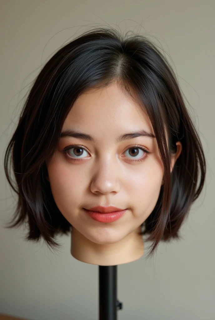((disembodied head on desk stand)), a beautiful natural indonesian ...
