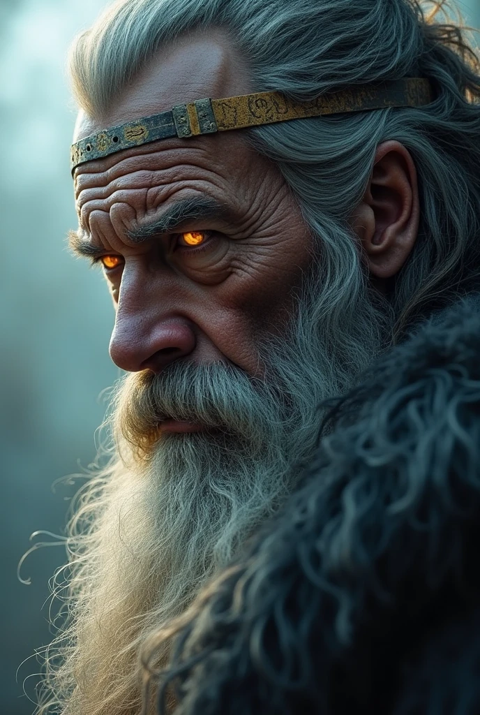 Epic image of Odin focusing on the face, Norse mythology - SeaArt AI