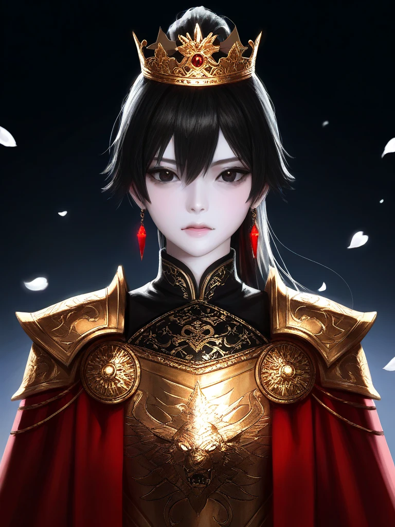 Ultra-detailed, anime-style portrait of a handsome young emperor ...