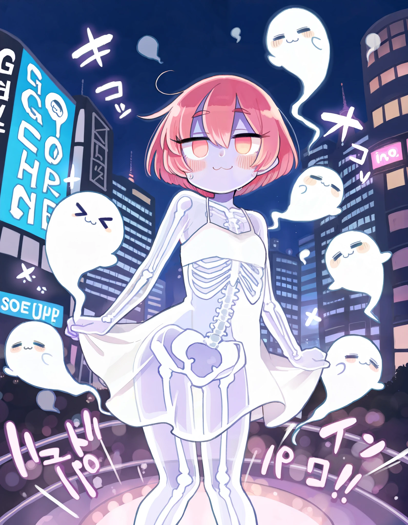 1girl, (monster girl, ghost girl), (see-through body, ghost body ...