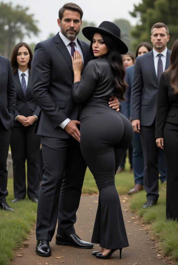 Hyperrealistic image, definition HD . Sexy 40-year-old widow - SeaArt AI