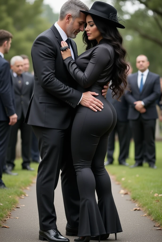 Hyperrealistic image, definition HD . Sexy 40-year-old widow - SeaArt AI