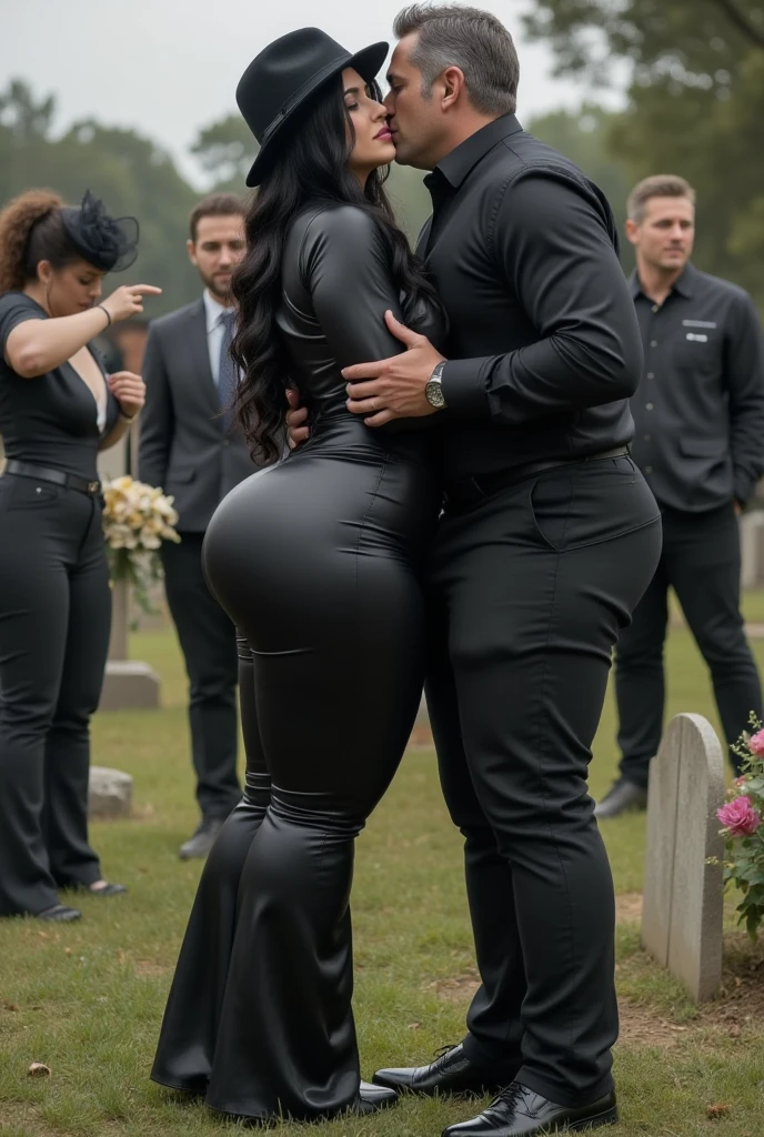 Hyperrealistic image, definition HD . Sexy 40-year-old widow - SeaArt AI