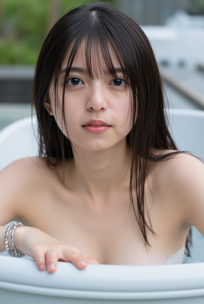 An image of an outdoor bath in Japan , top quality, Masterpiece - SeaArt AI