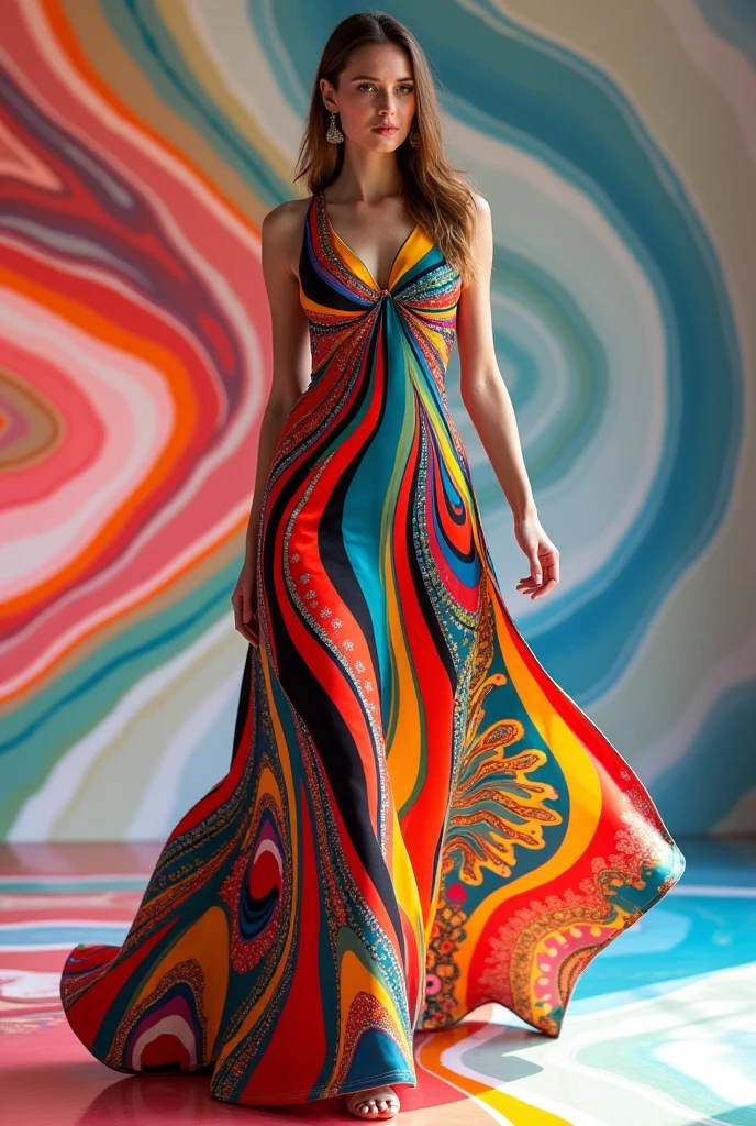 An abstract dress inspired by Emilio Pucci - SeaArt AI