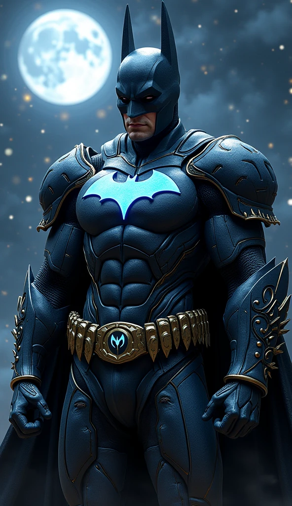 "A powerful and imposing Batman wearing an intricate armor inspired by ...