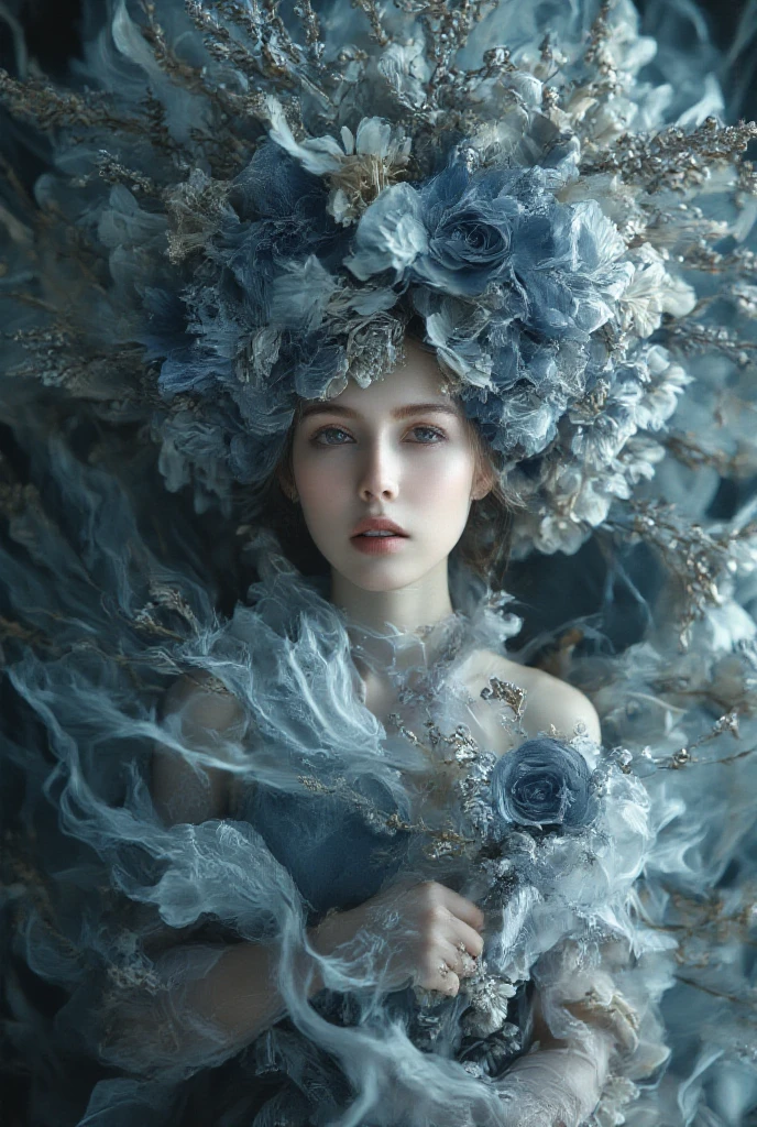 A majestic, low-angle shot captures an enigmatic figure ensnared in a ...