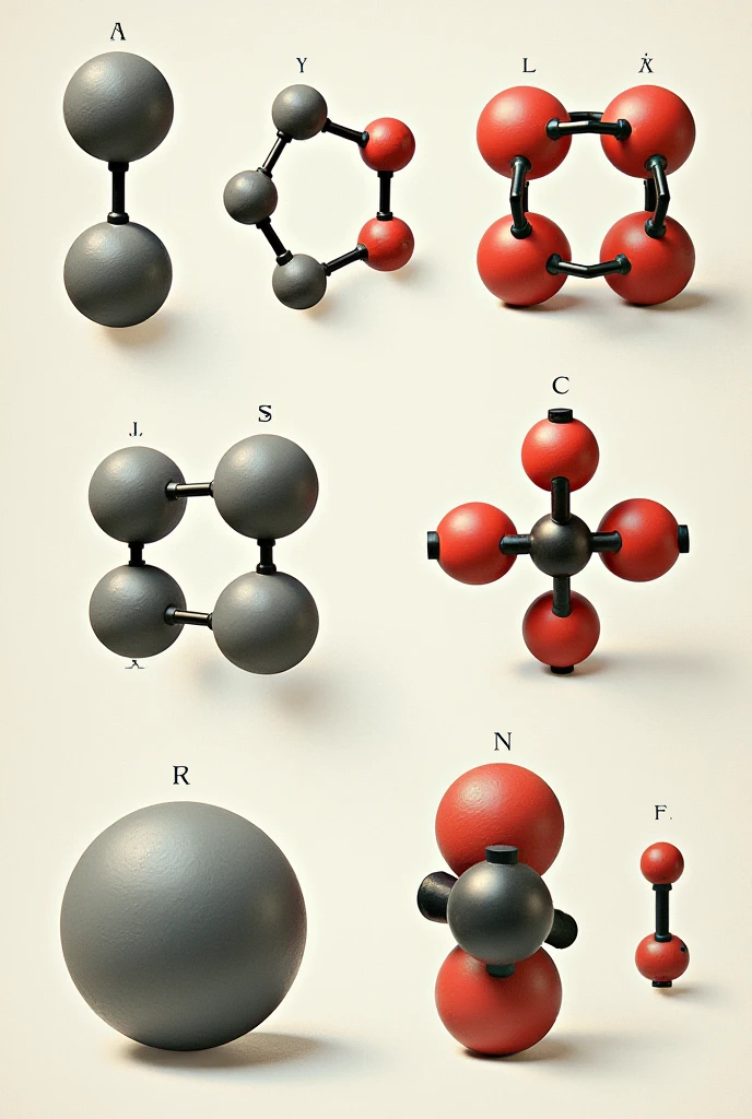 Chemical Collage : Molecular Structures : elements : Individual atoms ...