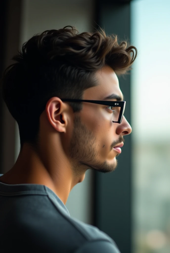 A handsome Libyan young man with layered, slightly long hair - SeaArt AI