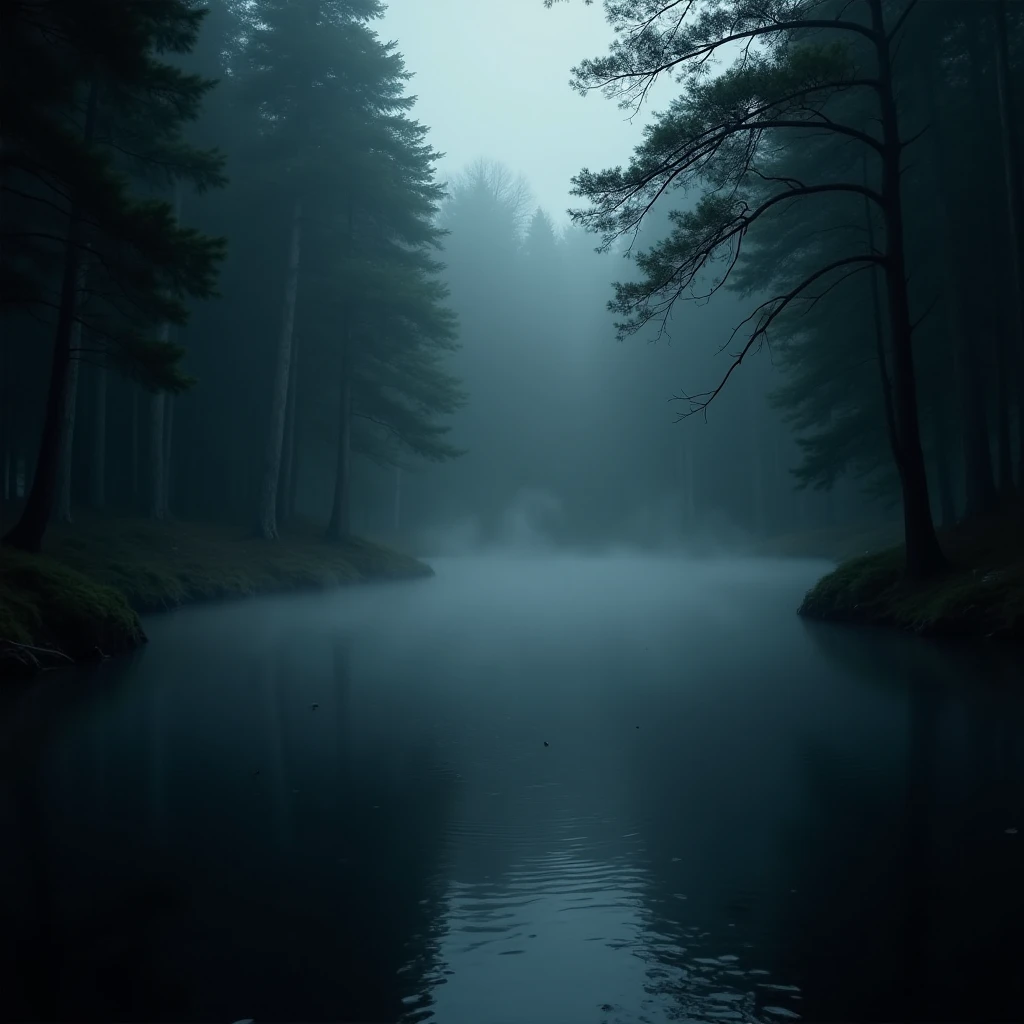 a dark lake,