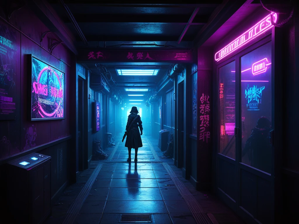 Create a detailed illustration of the interior of Eris Station in a ...