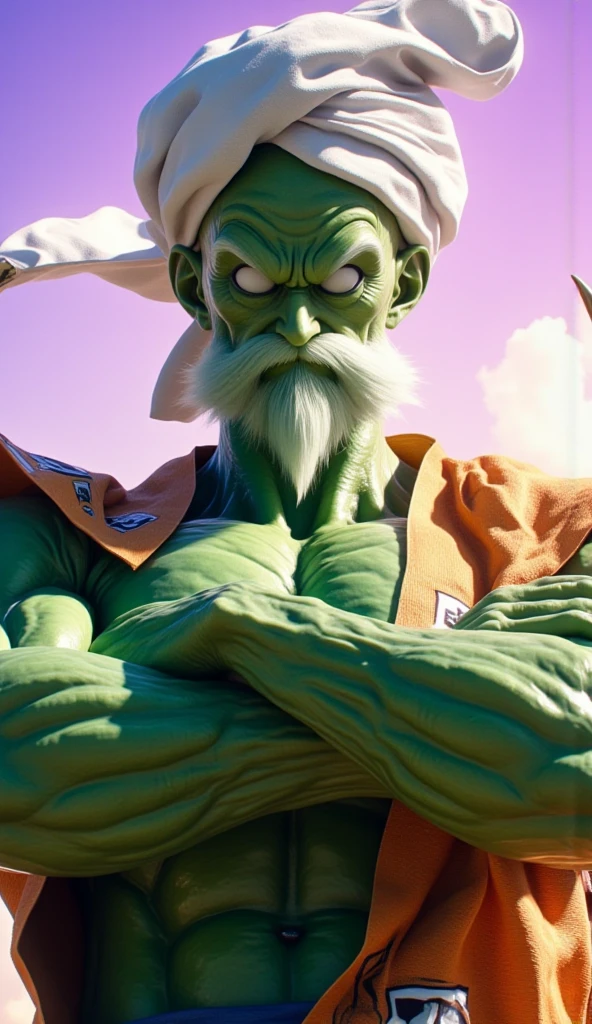 A stunning ultra-realistic portrait of Piccolo, the Namekian warrior ...