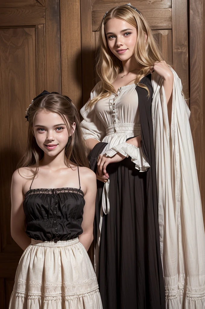 Scarlett Johansson, ((long dress, long skirt)), (((thin face - SeaArt AI