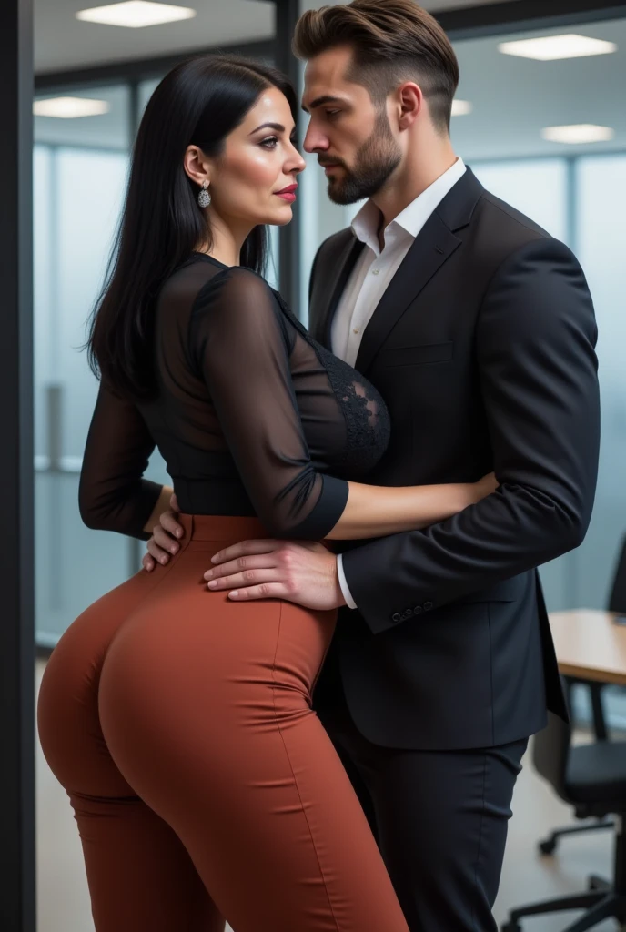 Sexy executive , curvilinear, voluptuous(((Hot mature, sexy and lush 48 years - SeaArt AI