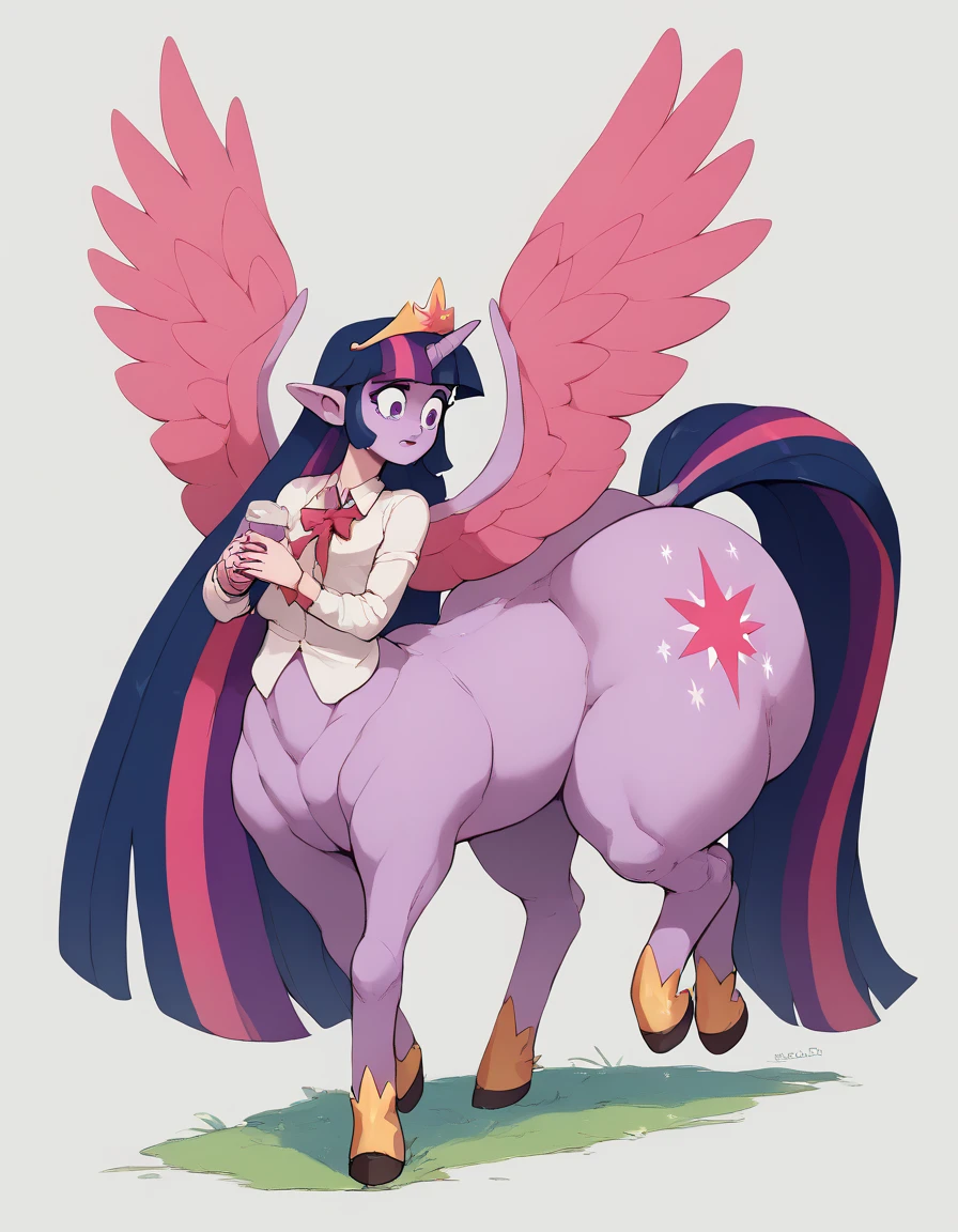 Centaur transformation princess twilight sparkle woman, gigantic large wings - SeaArt AI