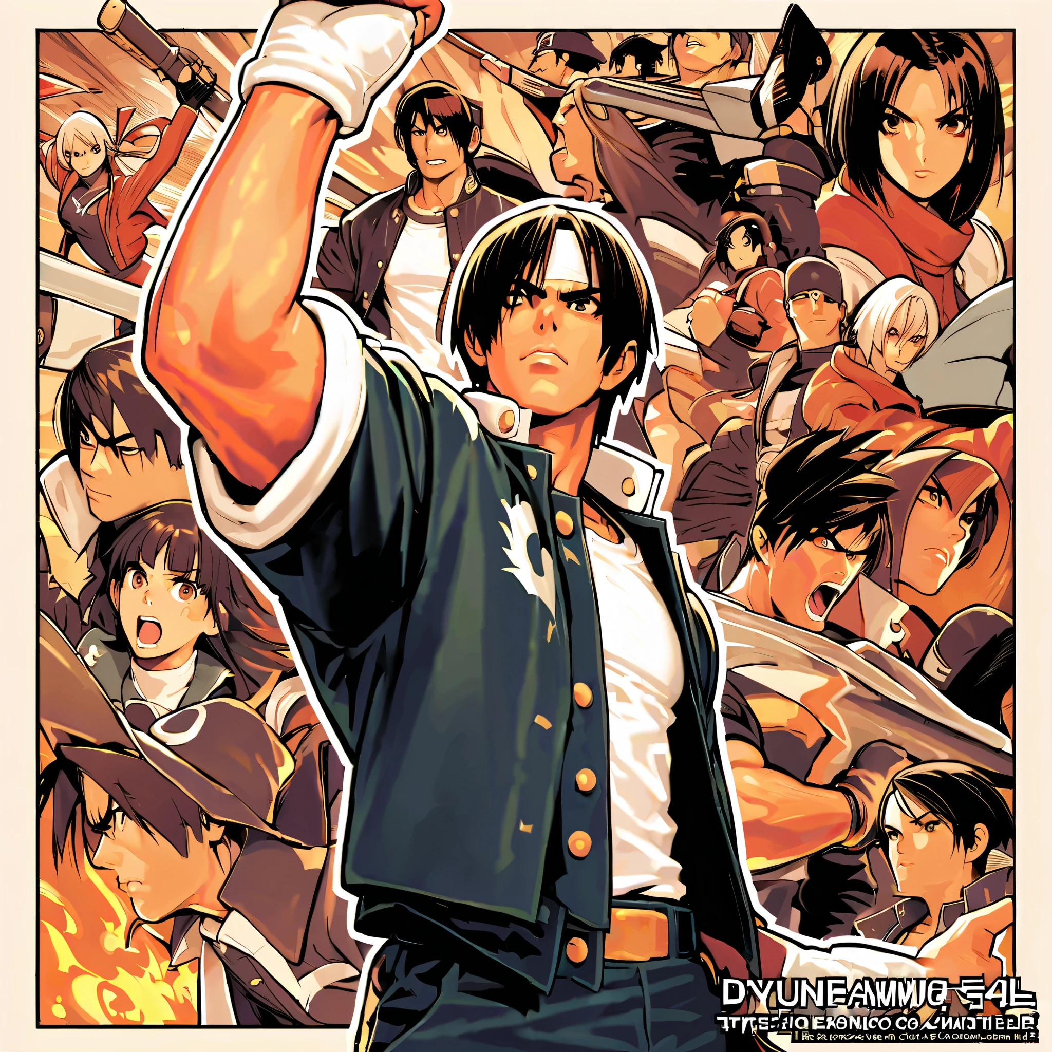 top quality，THE KING OF FIGHTERS，Kyo Kusanagi，Type 108: Black Dispeller ...