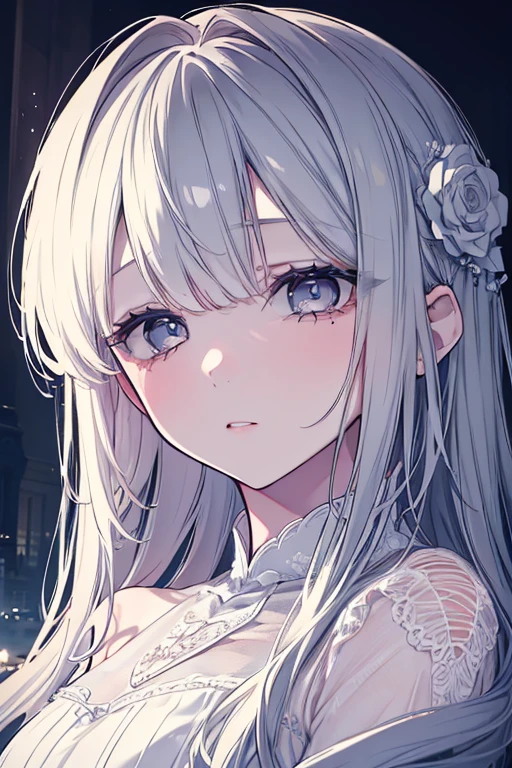 A girl in a longing gaze, staring at the distant figure of her ...