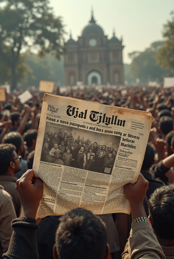 "A dramatic newspaper headline exposing the king’s corruption and ties ...