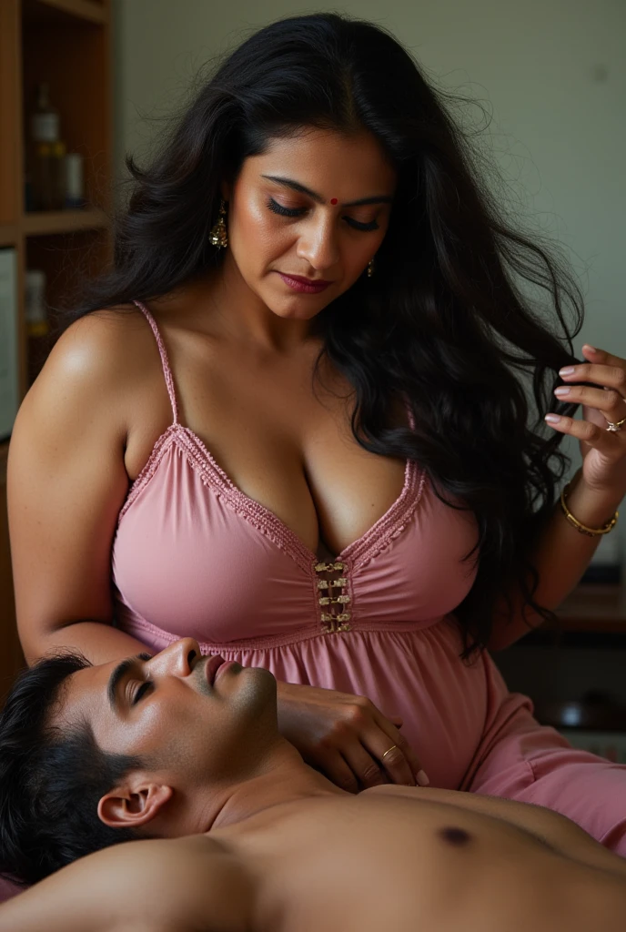 Very wild intimate scene of a Voluptuous beautiful South Indian milf at the age - SeaArt AI