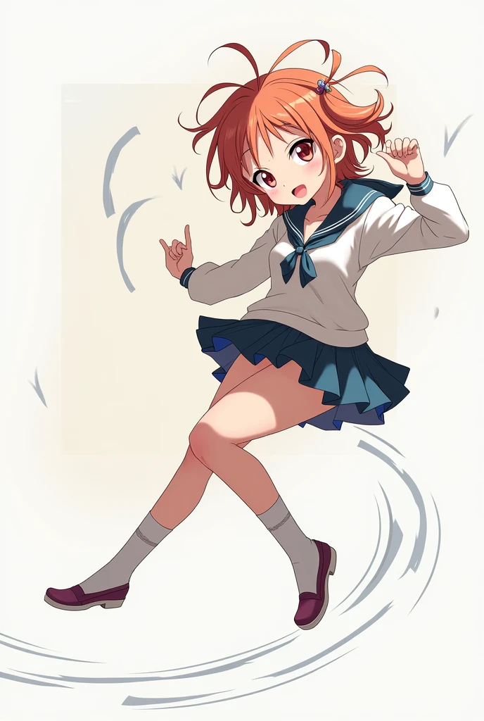 Anime girl flip 90 degrees - SeaArt AI