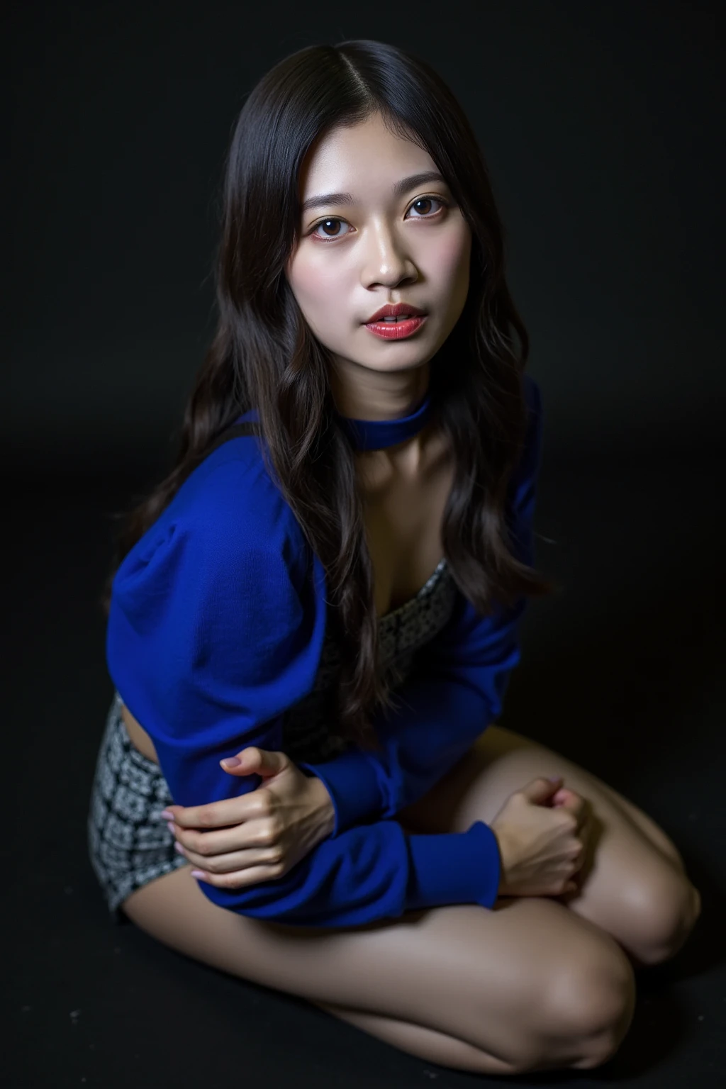 Photorealistic, 35mm lens, f/1, Dark lighting, beautiful Japanese ...