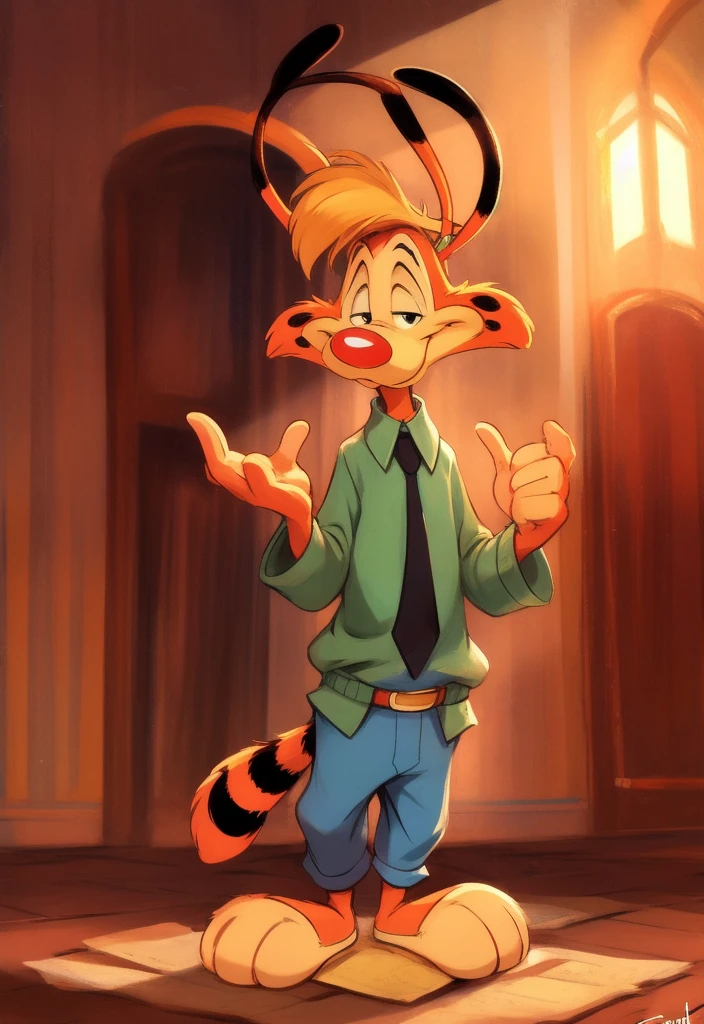 Solo, green sweater with retro partner, green sweater, blue jeans ...