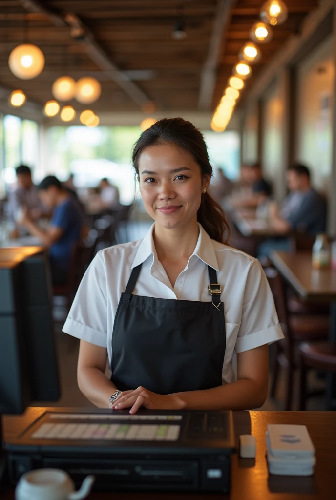 Restaurant Cashier poto for dp - SeaArt AI