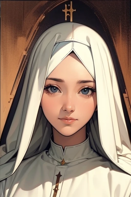 American comic. Holy Mary. looking at camera kindly, - SeaArt AI