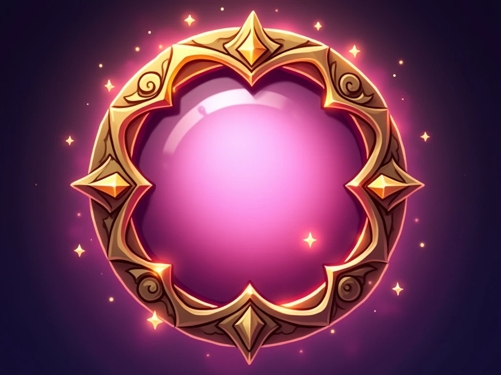 A cartoon like circular level button, designed with a fantasy - SeaArt AI