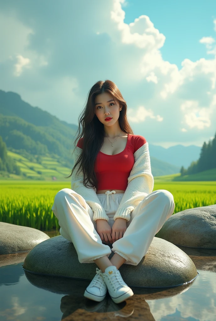 (photorealism),( a colorfull fantasy land), (dream land), beautiful ...