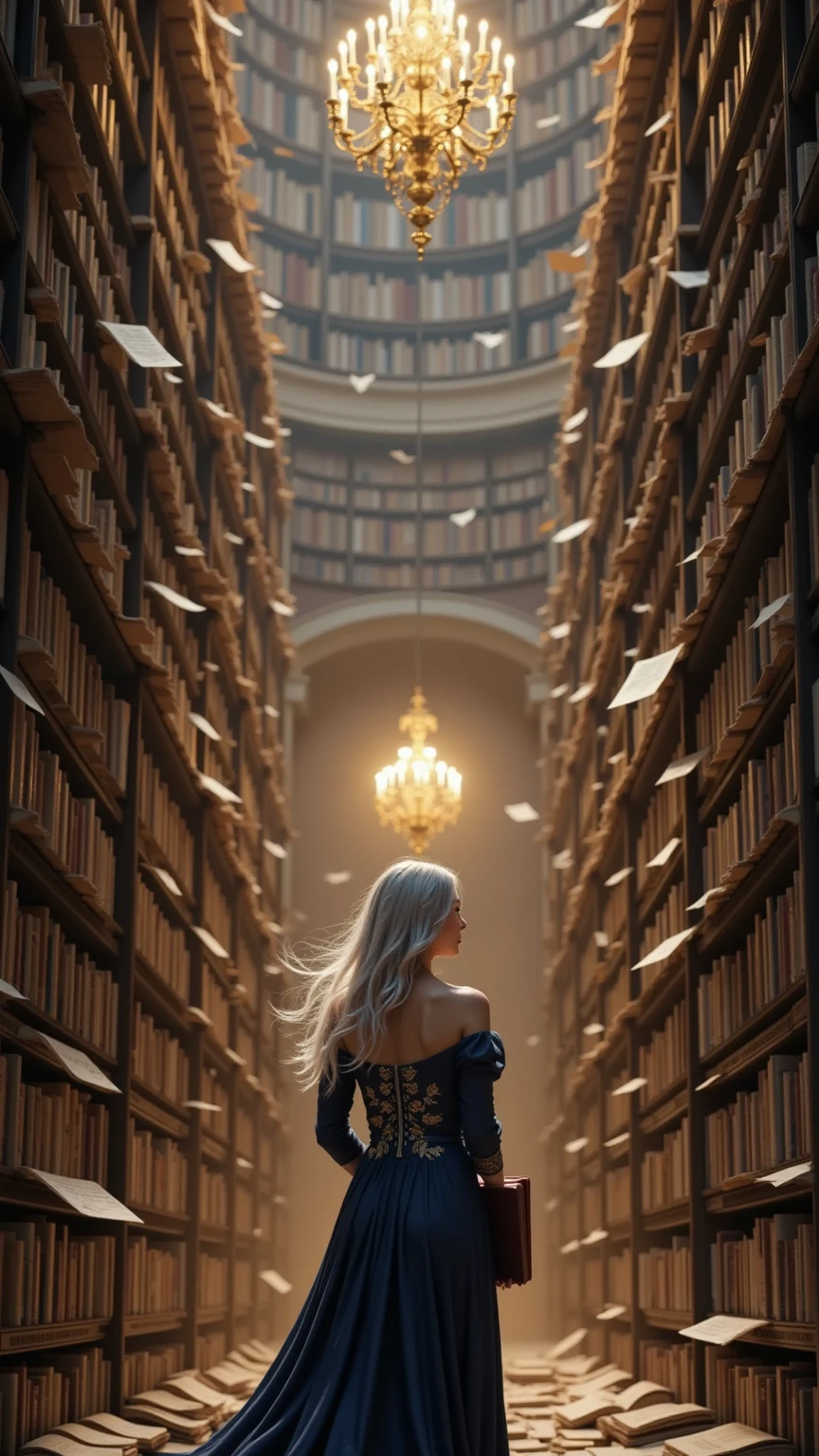 prompt: | The **Twilight Archive**, a celestial library floating within ...