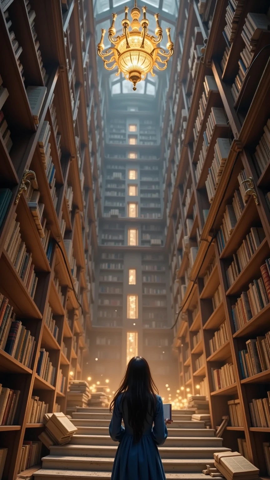 prompt: | The **Twilight Archive**, an endless celestial library ...