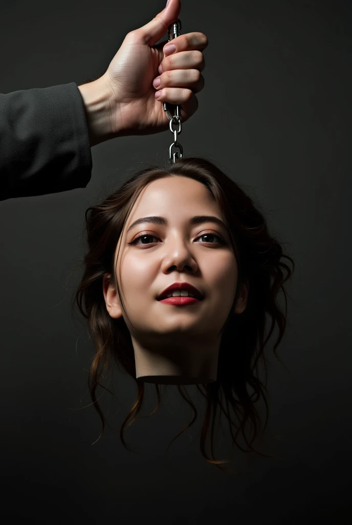 Image Real woman decapitated head hanged on hook held by a man - SeaArt AI