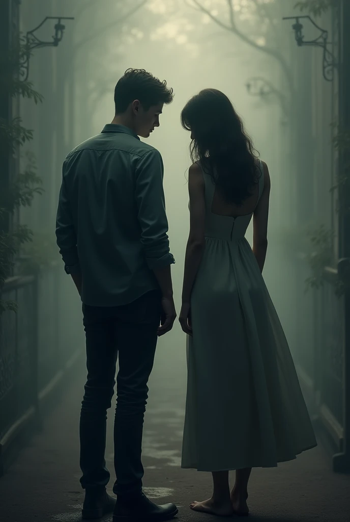 A separated couple, with his back to each other, But sorry wanting to ...