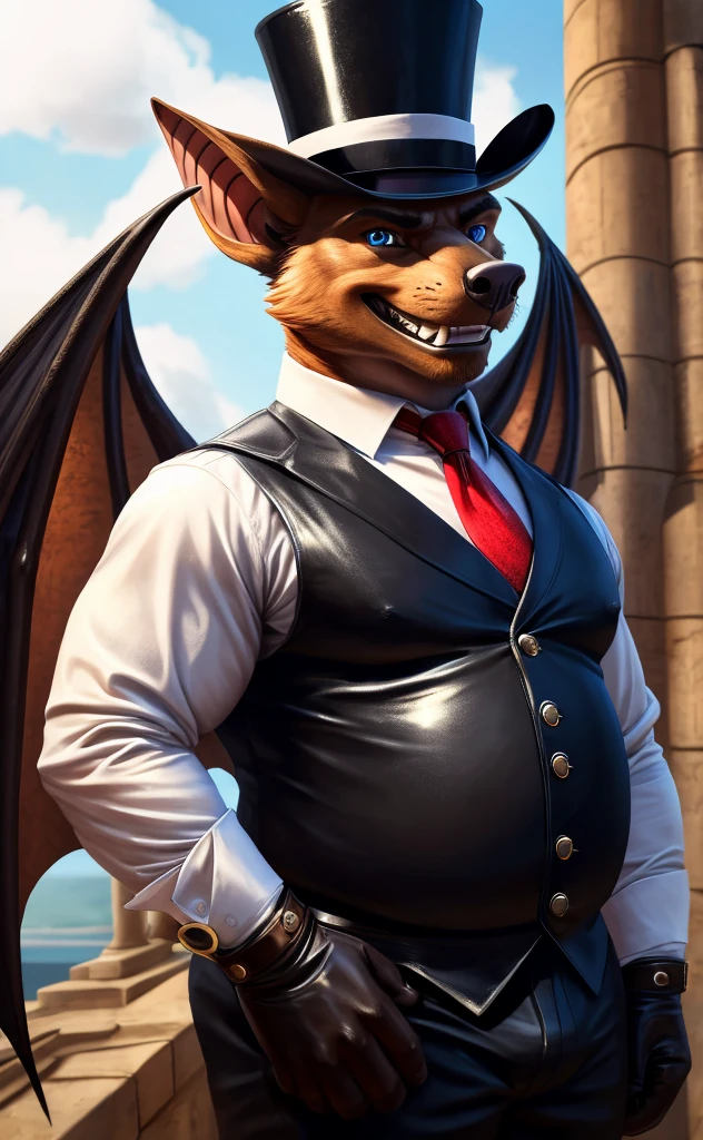 Solo, Male, close up, fat, musclegut, obese, steampunk, 1920s gentleman ...
