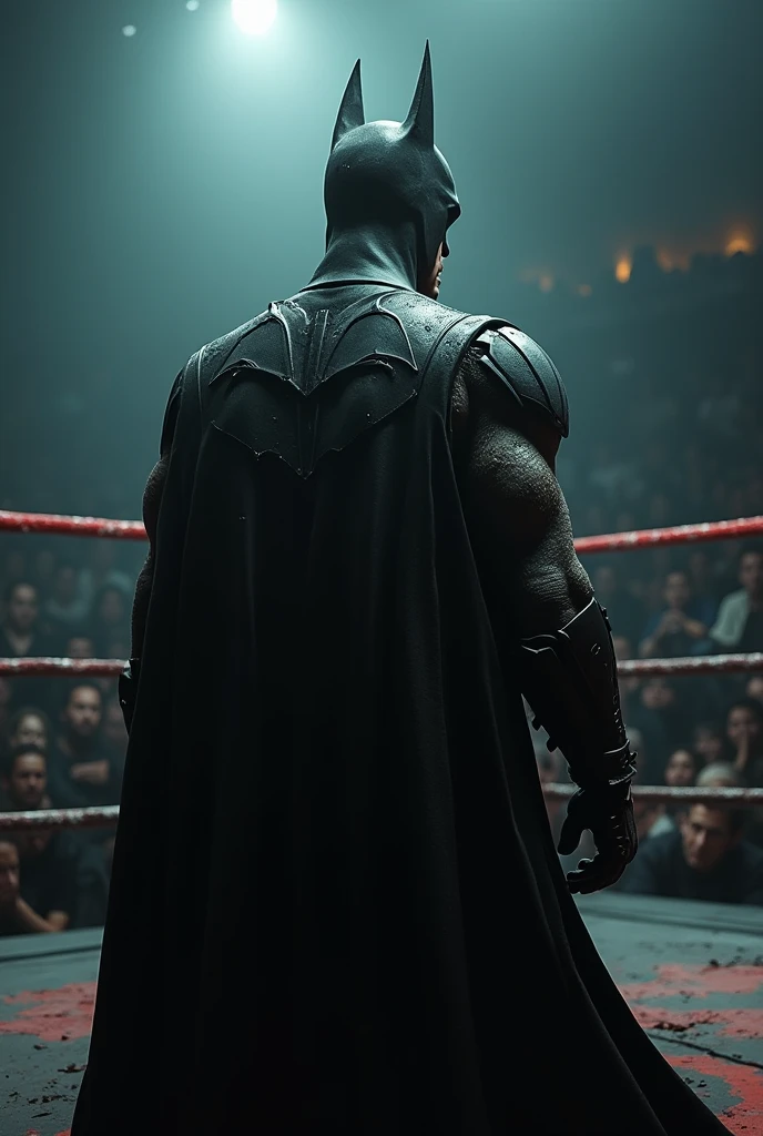 And batman loses the duel and leaves the ring - SeaArt AI