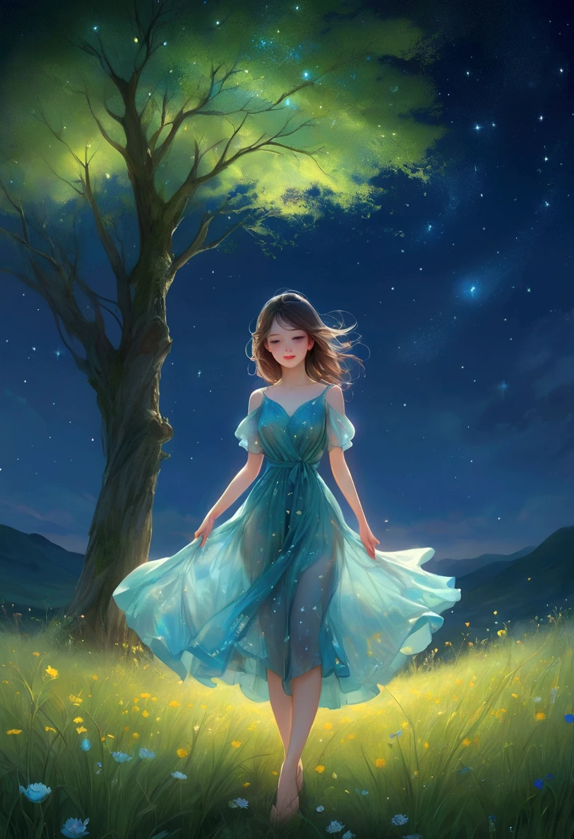 beautiful girl、Cute Face、Precision drawing、Beautiful body style、Blue ...