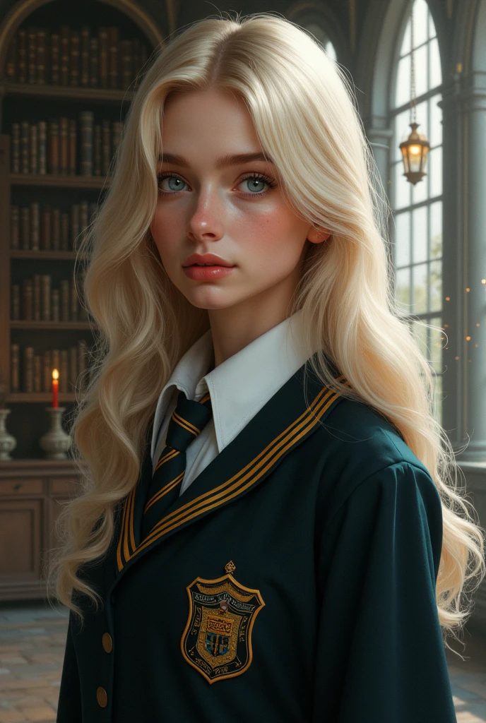 Realistic , 19 years old, Female , Blue eyes, white skin , Long hair ...