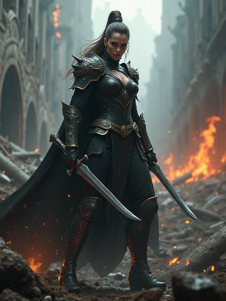 Beautiful sexy girl creepy pose evil places warlord battle champions ...