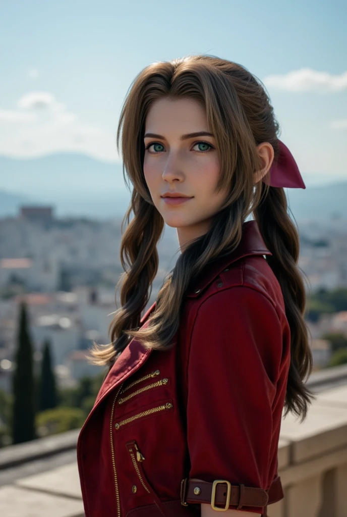 A professional photograph of Aerith Gainsborough in Athens, Greece ...