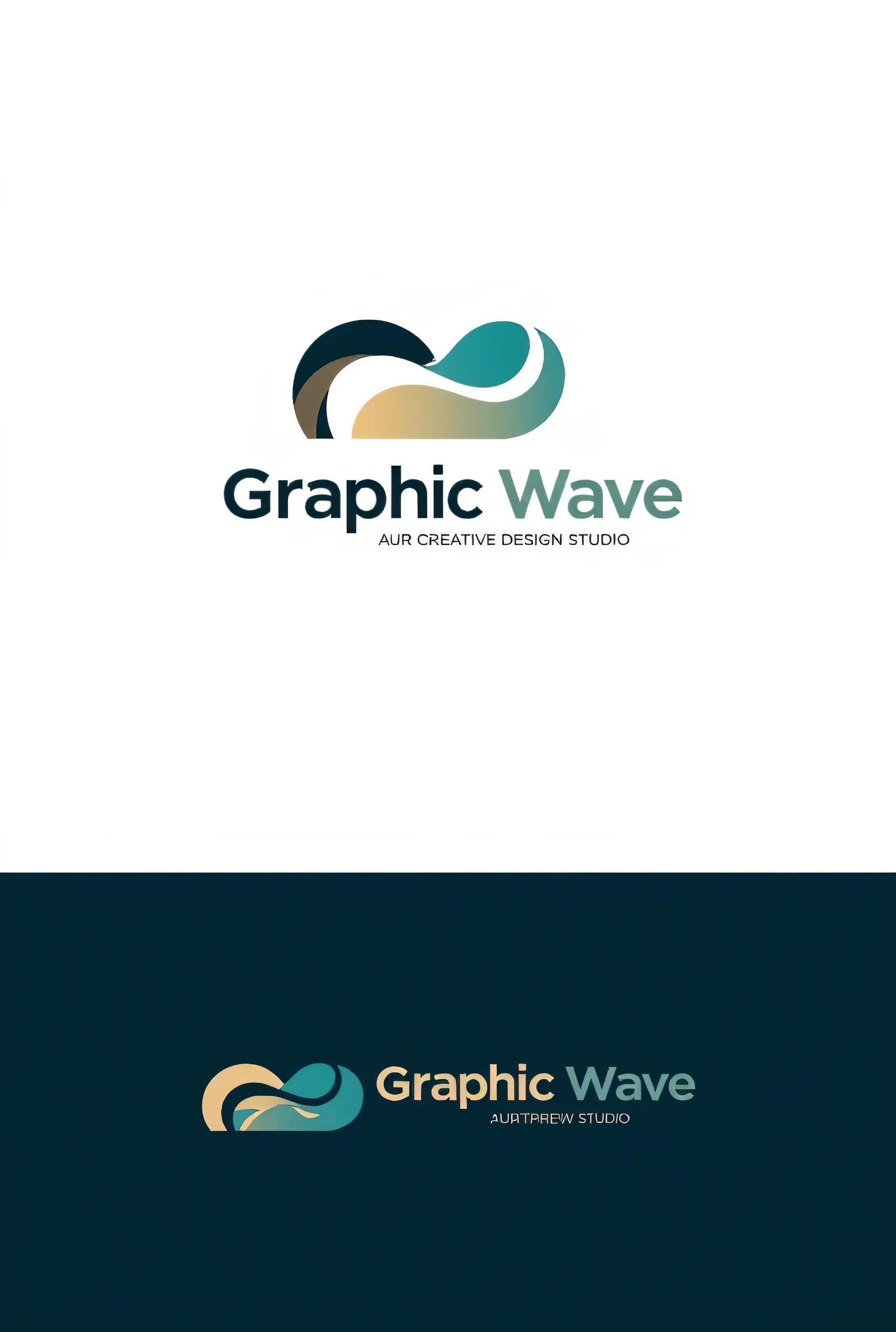 Graphic wave logo template - SeaArt AI