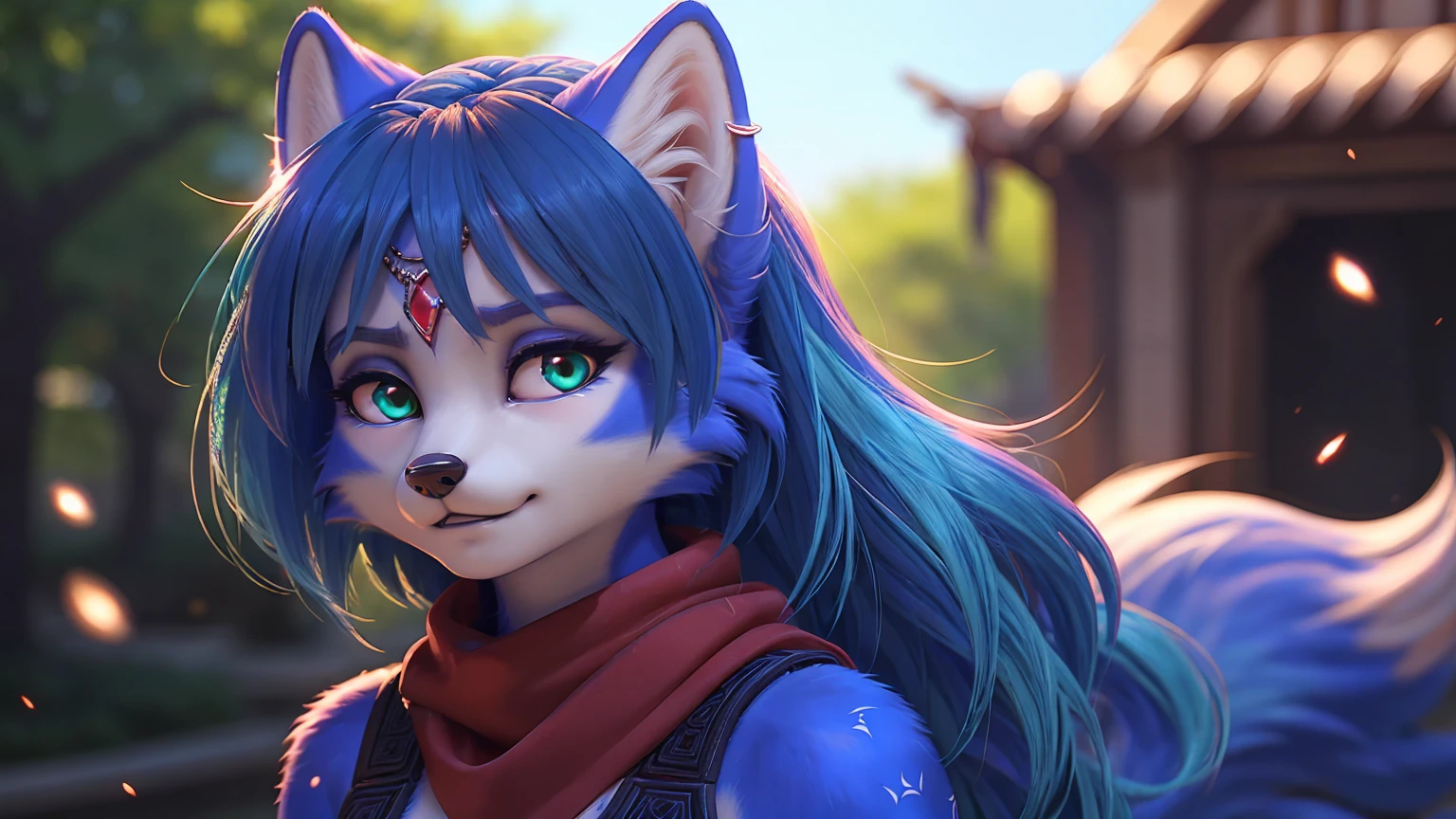 ((krystal)), Star Fox-Krystal, lovable, green eyes, ((( long blue hair ...