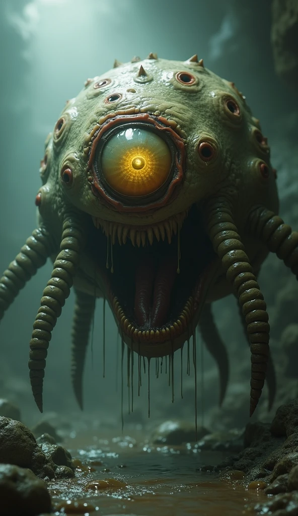 " A horrendous and ultra-realistic creature floats in the air - SeaArt AI