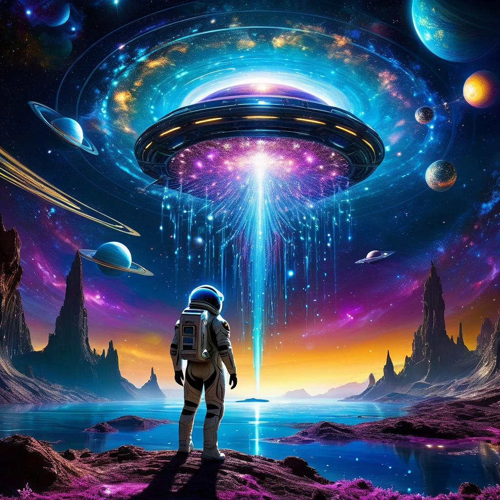 Ethereal Voyage Through the Cosmic Abyss