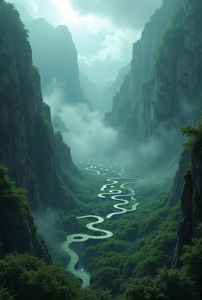 Very realistic and detailed toxic mist labyrinth, Mystical and ...