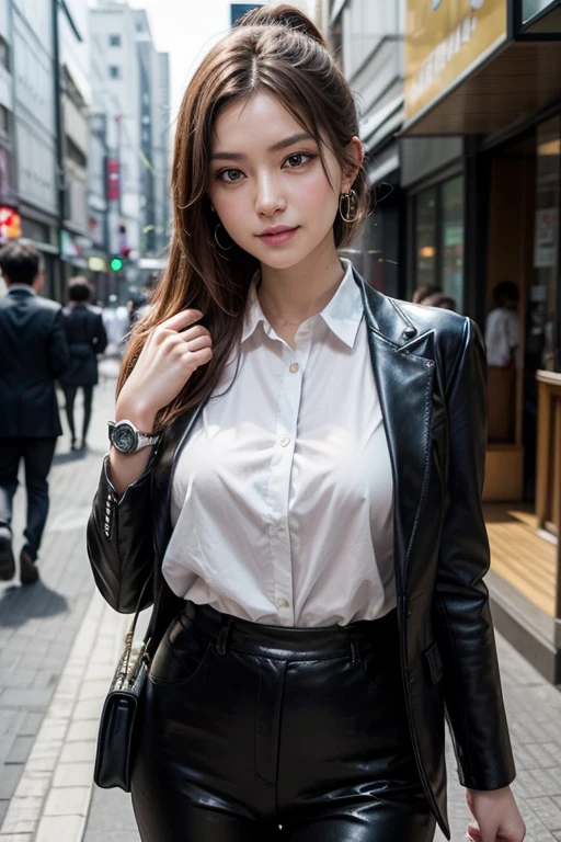 Shasa from the anime Shingeki no Kyojin, 肩までの長さの髪, ブラウンヘア, ポニーテール ...